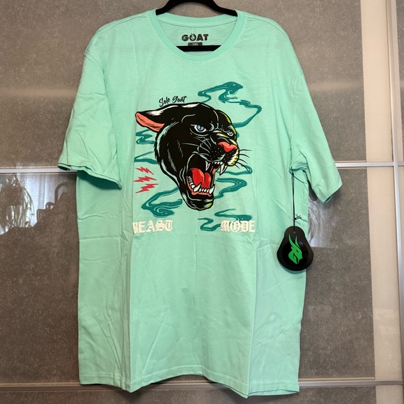 Goat | Shirts | Goat Mens Aqua Beast Mode Graphic Tee | Poshmark